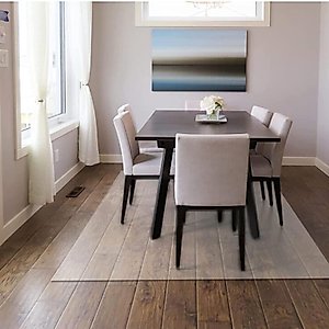 Clear PVC Desk Chair Mat 1.5mm with Non-Slip for Hard Floors Transparent PVC Mats Rectangle Floor Protector Mat, Area Rug Large Clear Vinyl Runner Rug for Hard Wood/Tile Floor,85-165cm wide for Office