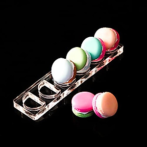 2 Pcs Clear Acrylic Macaron Cake Stand Pick Cookies Display Tray Cake Stand Dessert Display Stand for Wedding Baby Shower Birthday Party Candy Decorative(Capacity:6 & 10)
