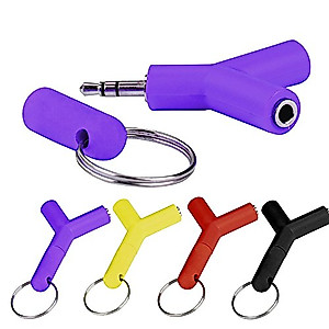 Neigei Headphone Splitter Adapter, AUX Splitter Cable for Headset Male to 2 Female M/F 3.5mm Audio Splitter Stereo Audio Y Cable Produces Equal Audio Output for Headphones Earphones Speakers (Black)