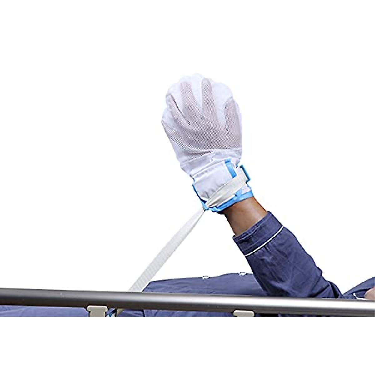 Wisexplorer Medical Hand Restraints Safety Mitts Glove for Dementia Elderly and Patients, Fingers Separated Design with Breathable Mesh and Thick Sponge