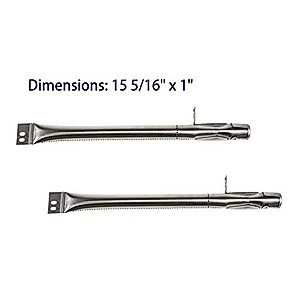 Grill Replacement Parts for Brinkman 810-4220-S, Stainless Steel Grill Pipe Burner, Heat Plate Tent Shield, Carryover Tube for Brinkmann 810-4220-S Grill, Brinkmann Grill Replacement Parts 810-4220-S