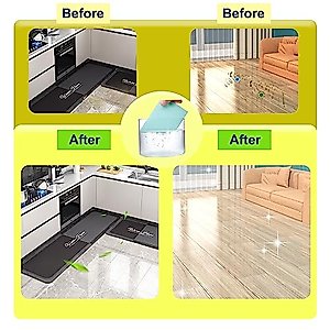 JSENA Floor Cleaner Sheets，60 Loads Multi Effect Floor Cleaning Slice, Mopping concentrated Floor Cleaning Sheets for Mopping Concentrated Multi-Surface Cleaner ,Non Stubborn Stains, Daily Cleaning，Easy Use, for RV, Space Saving, Mild Scent
