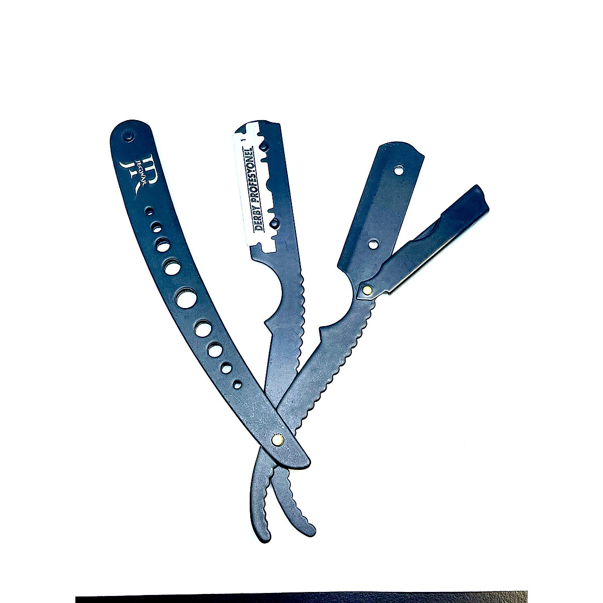 jegwar Premium Professional Classic Straight Edge Barber Razor +100 BLADES - Salon Quality Cut Throat Shavette