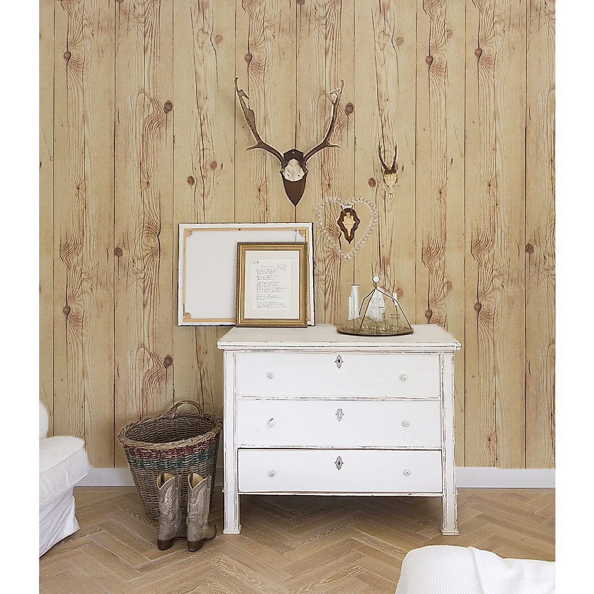 Weathered Wood Wallpaper Stick and Peel Wood Contact Paper Wood Plank Wallpaper Self Adhesive Wallpaper Removable Wallpaper Wood Look Wallpaper Rustic Reclaimed Distressed Wood Wallpaper78.7”x17.7”