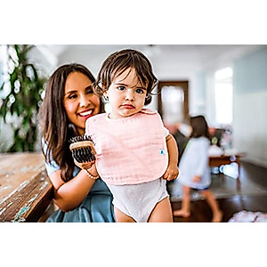 Little Unicorn Cotton Muslin Classic Bib 3 Pack– 100% Cotton – Machine Washable - Softer with Every Wash – Playful Designs - 3 Lightweight, Breathable Layers – for Boys and Girls (Watercolor Roses)