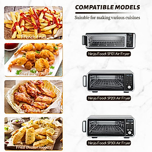 WMKGG 12 inch Air Fryer Parchment Paper Squares, 100 Sheets Unbleached Pre-Cut Baking Disposable Paper Liner for Ninja Foodi Flip SP101/SP201/SP301/SP351, Cuisinart Toaster Oven, Microwave