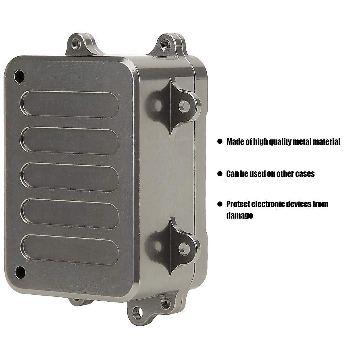 Receiver Box, 1:10 Scale Remoted Control Metal Receiver Box ESC Receiving Box RC Vehicle Accessories for SCX10 1/10 RC Crawler Kids Toy Car Rc Receiver Box Rc Receiver Box Rc Receiver Box