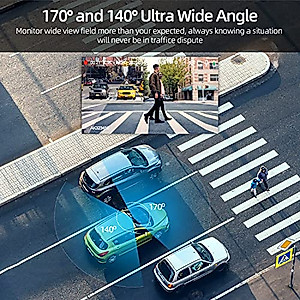 2.5K WiFi Dash Cam Front and Rear, 1440P Quad HD+1080P FHD Dual Dash Camera for Cars with Super Night Vision, Parking Mode, 32G SD Card, 3" IPS Display, 170° Wide Angle, G Sensor, Support 128GB Max