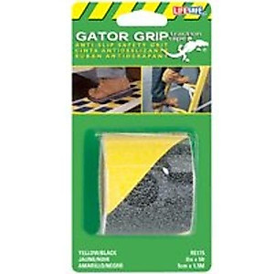 Incom Re175 2 X 5' Yellow & Black Gator Grip Anti Slip Safety Grit Tap