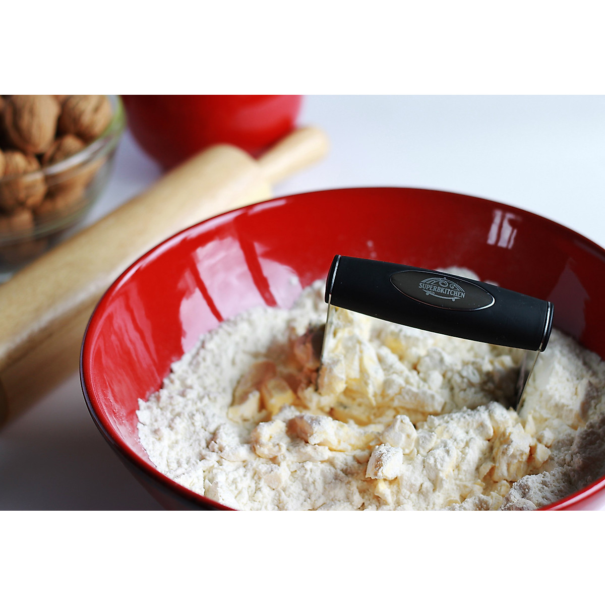 SuperbKitchen Dough Blender - Stainless Steel Professional Pastry Cutter for All Fall Baking