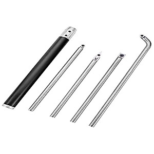 VEVOR Wood Turning Tools for Lathe 4 PCS Set, Carbide Lathe Tools with Diamond Shape, Round, Square Cutters Replaceable Turning Lathe Chisels with a Grip Handle Lathe Tools for Craft DIY Hobbyists