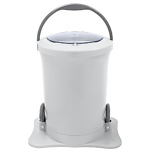 LIAPDG 12L/3.17 Gal Manual Dehydrator, Portable Foot Pedal Washing Machine Lightweight Manual Draw Cord Spin Dryer for Thick Duvet Covers, Bed Sheets in Traveling, Student Residence