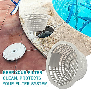 CALIDAKA Skimmers Pool Replacement Skimmer Basket, Fits Most Above Ground Wall Skimmers Pool Supplies Skimmers Basket, Skimmer Basket Random Color (Without Handle)