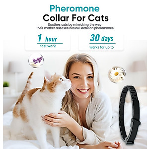 YAIOUTIY 4 Pack Calming Collar for Cats, Cat Pheromone Calming Collar, Water-Resistant & Adjustable Cat Calming Collar Fits Cats Make Cat Relaxed (Multicolor)