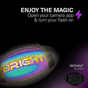 Bright™ American Football - Reflective- Holographic - Glow in The Dark - Children and Adults - Unisex - Size 9