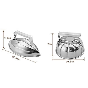 EINCORN Omelette Rice Moulds Omurice Mould Tamagoyaki Molds Restaurant Papaya/Flower Shaped Stainless Steel Material for Kitchen, as the picture shows