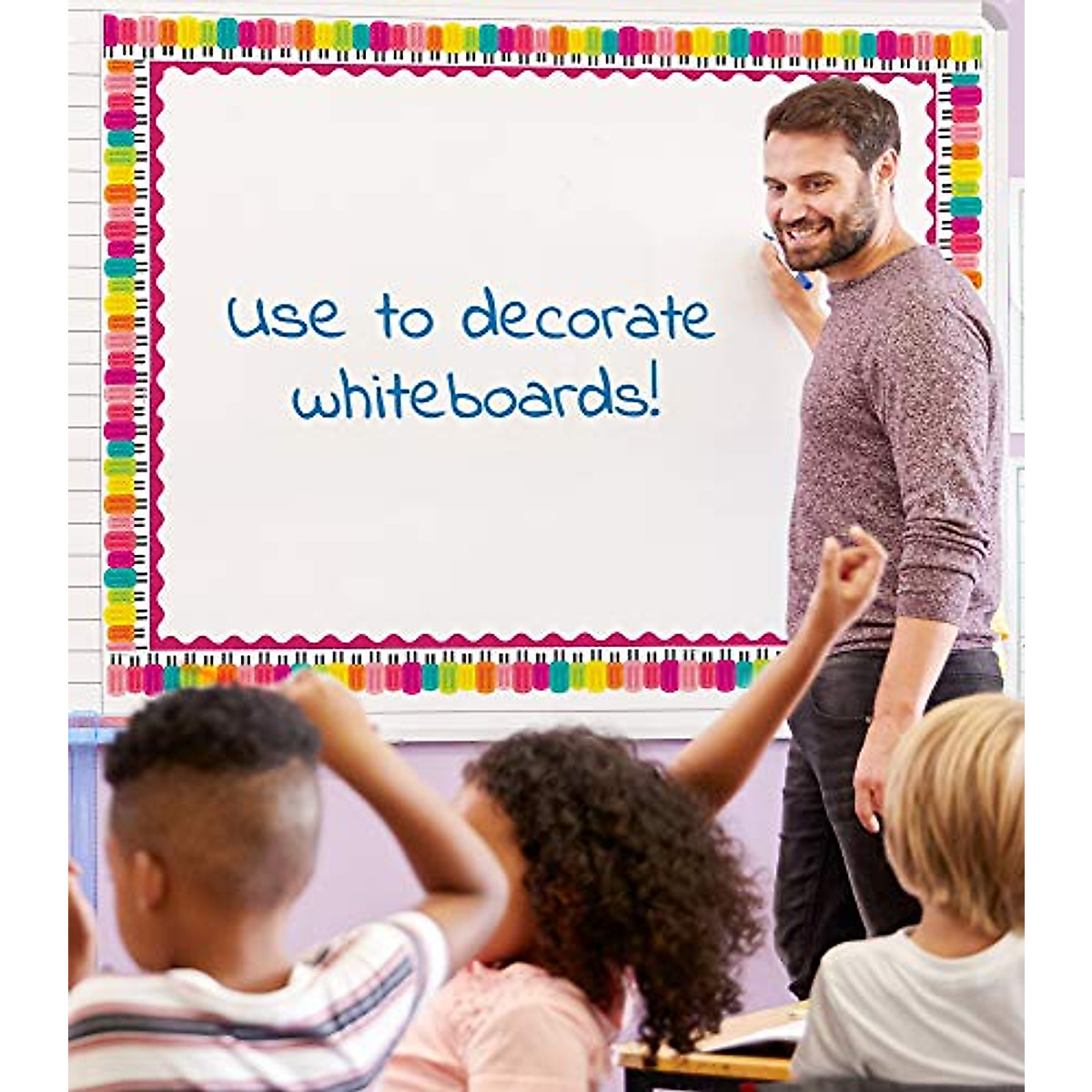 Schoolgirl Style - Simply Stylish Tropical | Tropical Pops Straight Borders, Classroom Décor, 12 Strips