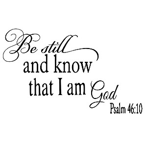 Summerjokes Be Still and Know That I AM GOD Funny Inspiring Wall Sticker Decal Vinyl Sticker, Believe in Family Living Room Kitchen Bedroom Work Office Cafe Library Art Wall Decoration