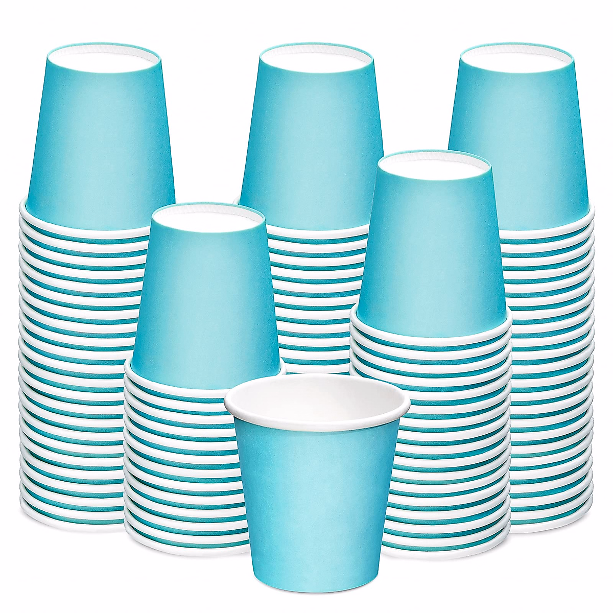 Giwrmu 100 pack 3 oz Paper Cups, Disposable Bathroom Cups, Mouthwash Paper Cups, 3 oz Small Cups for mouthwash, Snack Cups, Espresso Cups Suitable for Home, Party, Picnic