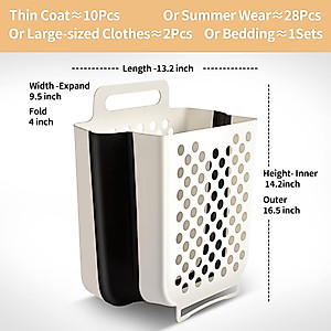 Yaromo Collapsible Laundry Baskets Plastic Laundry hamper Thickened Support Portable And Wall Laundry Hamper,Durable Unbreakable 3 UNIT(Size L+M+S) Wihte(57 L/15 Gallon)