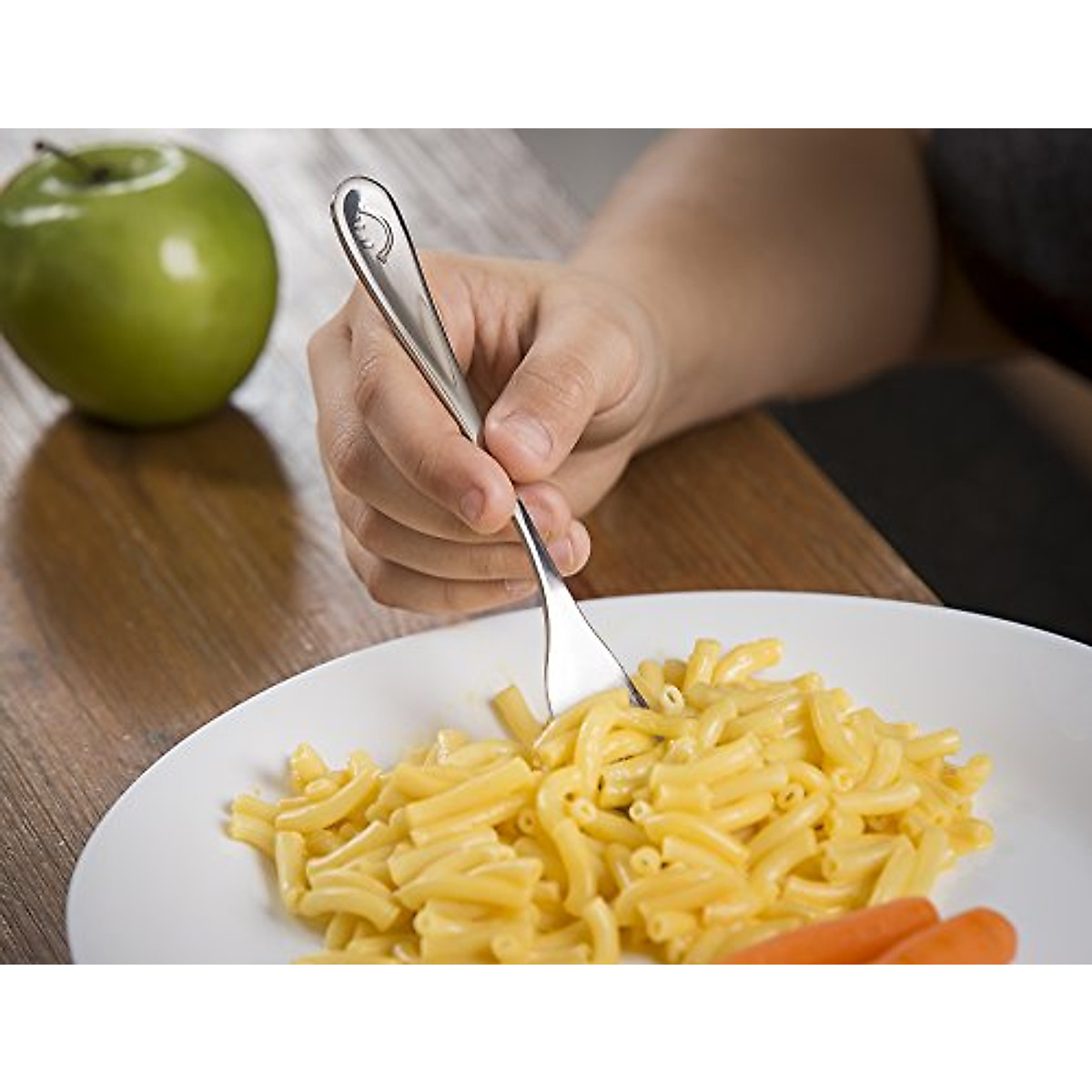 Stainless Steel Kids Toddler Utensils, Premium Metal Flatware Set for Children BPA Free Non Toxic Silverware Daily Use Preschooler Cutlery with Smile Lifetime (Fork Set)