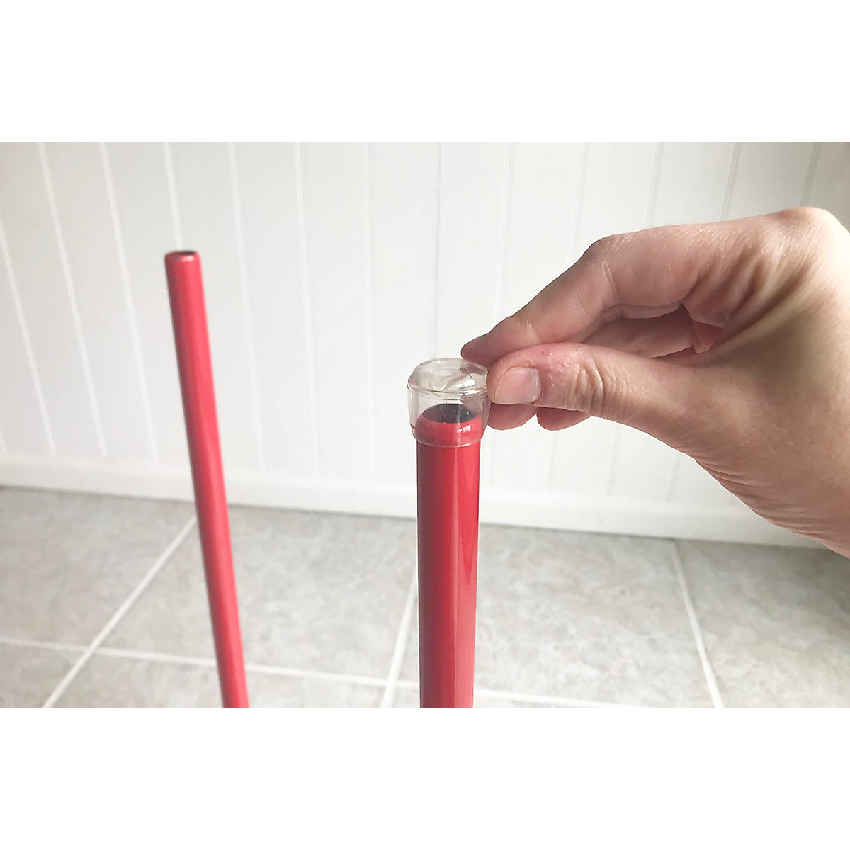 Shepherd Hardware 9568 White Cushion Doorstops, 2-Pack