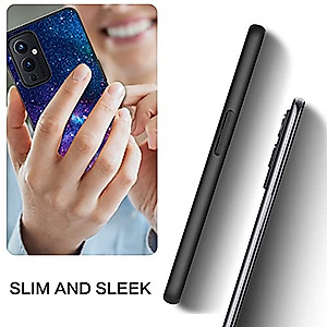 BENTOBEN for OnePlus 9 Case 5G, Slim Fit Glow in The Dark Hybrid Hard PC Soft TPU Bumper Drop Proof Protective Girls Women Boys Men Phone Case Cover for OnePlus 9 2021 (6.55 Inch), Nebula/Galaxy