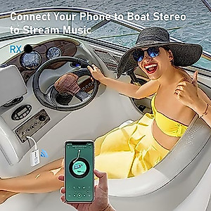 1Mii Bluetooth 5.3 Transmitter Receiver for TV to Wireless Headphones, Dual Link AptX Adaptive/Low Latency/HD Audio, Aux Bluetooth Audio Receiver Adapter for Home Stereo, Airplane, Boat, Gym