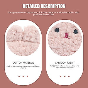 Rabbit Coin Purse Small Plush Purse Zipper Money Wallet Stuffed Handbag for Girls Women Birthday Easter Christmas Party Pink