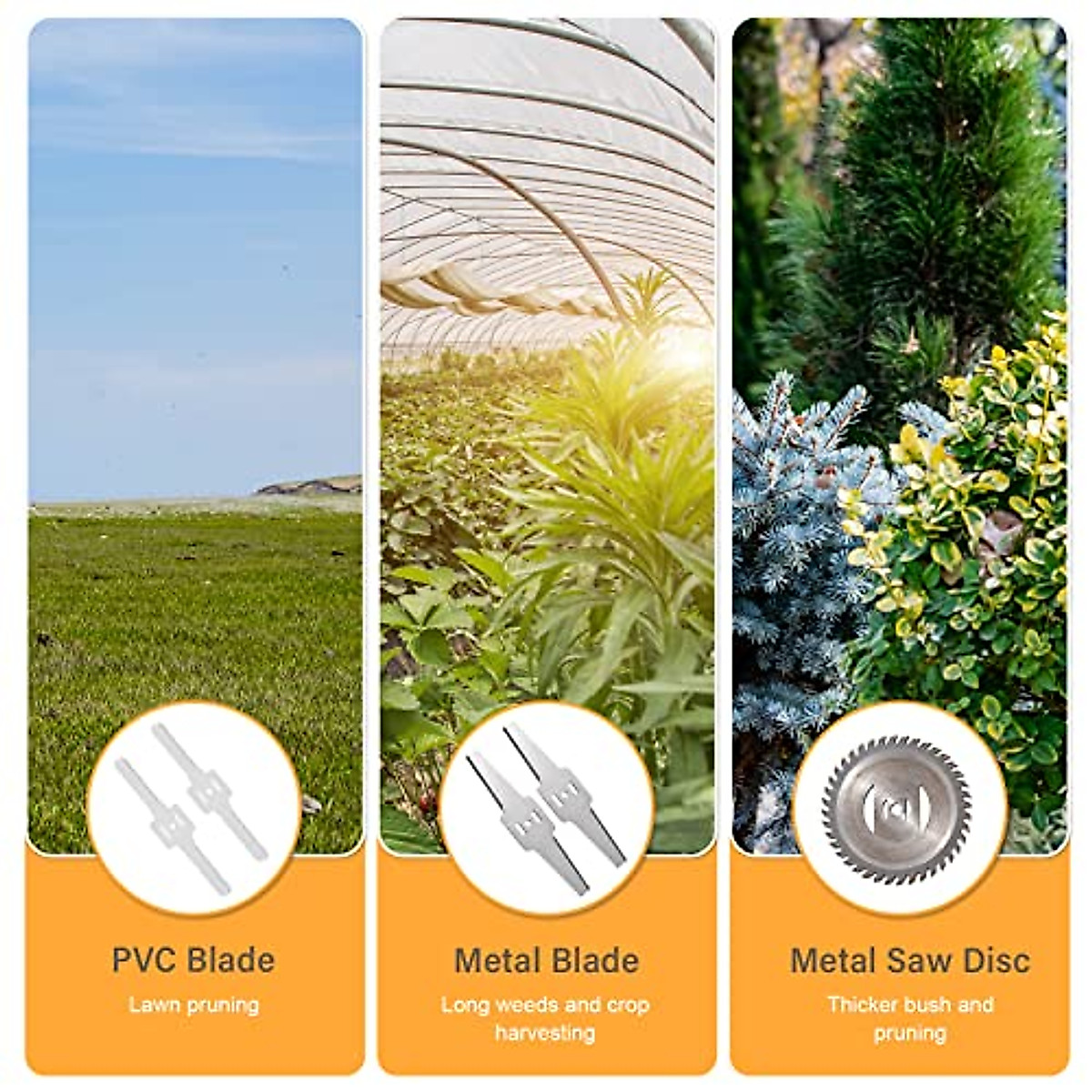 Ailgely Cordless Grass Trimmer Weed Wacker 12V Weed-Wacking Machine Lightweight Adjustable Height Metal Cutting Blade for Garden and Yard Bush Mowing Grass Lawn Pruning