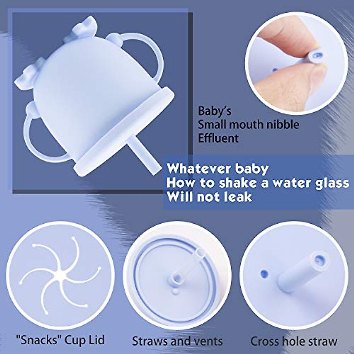 Linowos 2-in-1 Snack Cup & Spill-Proof Cup, Snack Cup | Silicone Toddler Spill Proof Sippy Cup 150ml with Level Indicator - Perfect for Toddlers & Babies Training