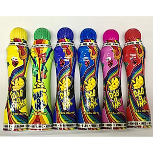 Dab-O-Ink 6 Pack Bingo Daubers - Mixed Colors - 4 oz.