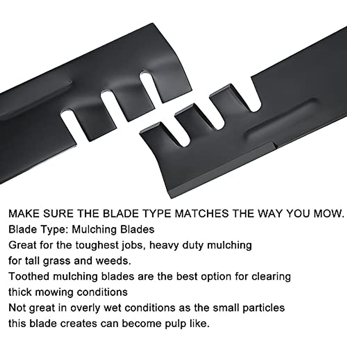 Grasscool 42 inch Mower Mulching Blades for Craftsman LT1000 YT3000 LT2000 T1200 42'' Deck Lawnmower Replace for Poulan 138971 532138971 138498