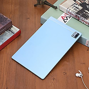 WEYI HD Tablet Blue Dual Speakers 3G Network IPS Screen 10 Inch Tablet 4GB RAM 64GB ROM 100-240V for Office (US Plug)