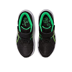 ASICS Kid's Contend 8 Pre-School Running Shoes, 2, Black/Lime Zest