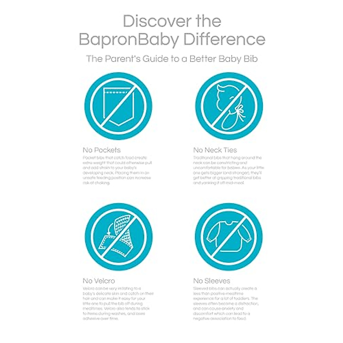 BapronBaby Eggs & Bacon Bapron - No Neck Tie Safer Bib for Baby & Toddler - Soft Waterproof Stain Resistant - Machine Washable - Sz Baby/Toddler 6m-3T