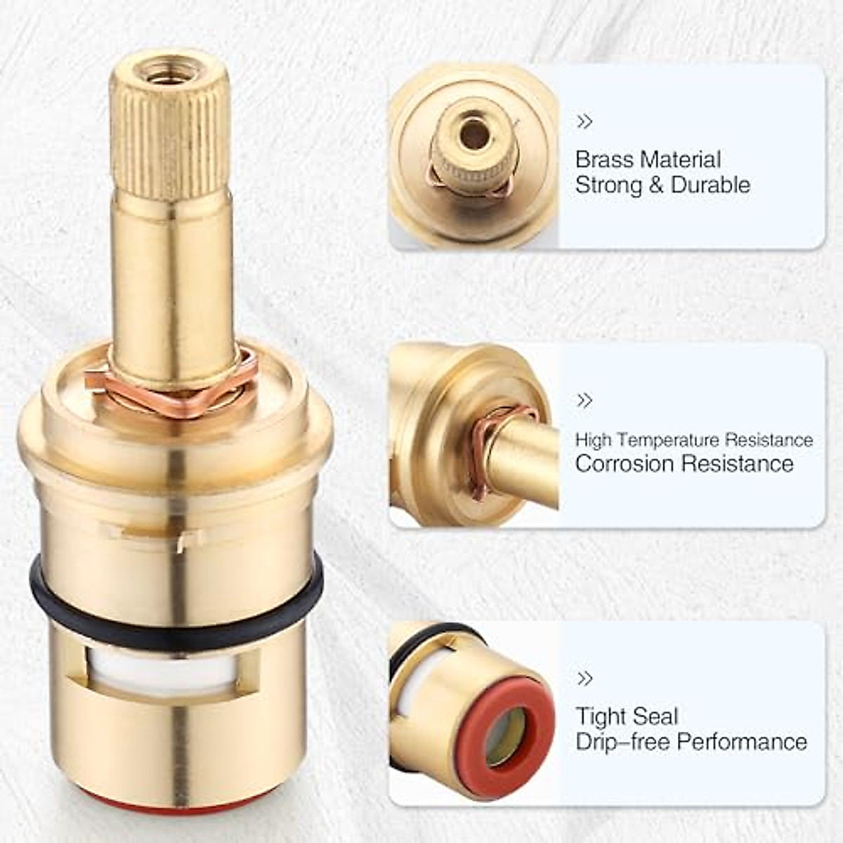 Faucet Cartridge Replacement Compatible with Gerber Danze DA507072W Ceramic Disc Cartridge Round Stem - Cold Cartridge