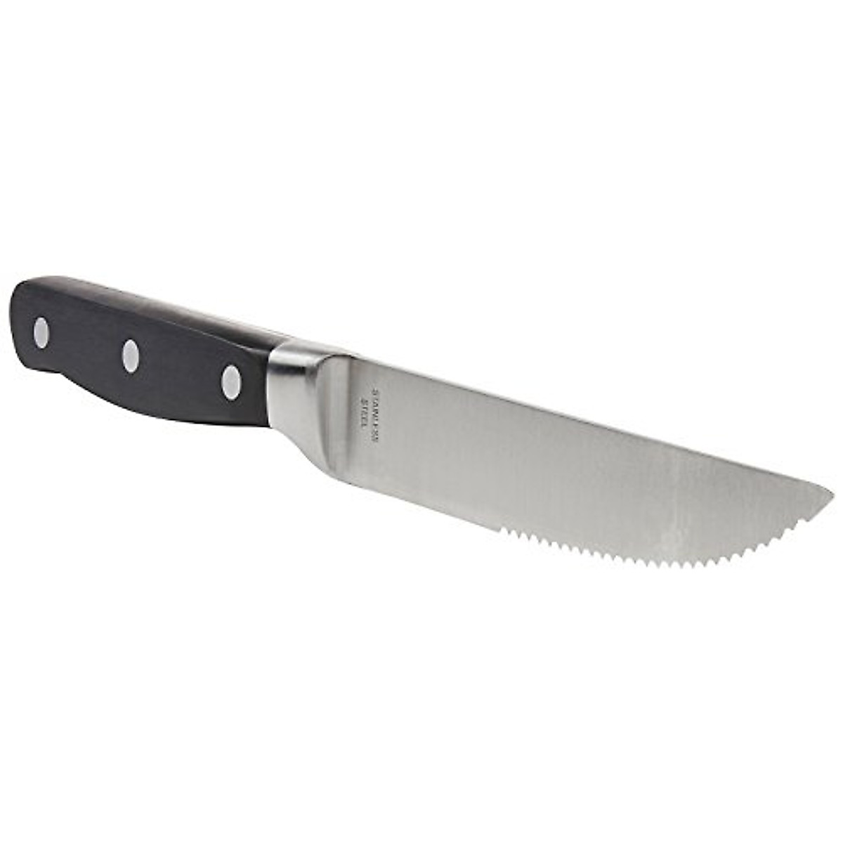 Amazon Basics 8-Piece Kitchen Steak Knife Set, Black