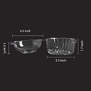 Hapy Shop 100 Pieces Plastic Single Individual Cupcake for Ice Cream,Dessert Cups,Muffin Dome Holders Cases Boxes Cups,single cupcake holders