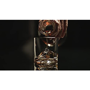LIITON Mt Everest Whiskey Glasses Set of 4, Heavy Rocks Glasses Gift Set With Raised Mountain For A Quick Chill Without Ice