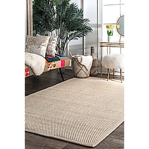 Arvin Olano Proper Sisal and Wool Area Rug, 6x9, Chino