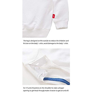 HAXICO Unisex Kids Solid Cotton Pullover Sweatshirt T-Shirt Toddler Baby Boys Girls Crewneck Long Sleeve T-Shirt Tops Blouse White, 2T