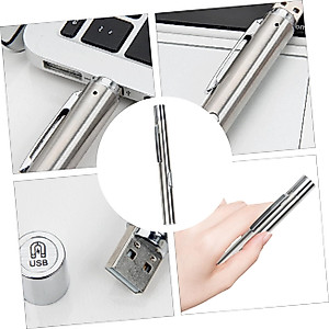 Gatuida 2pcs Flashlight Penlights Pen Lights for Nurses Pen Electric Torch Pen Light for Nurses Nurse Pen Lights LED Pen Light Rechargeable Pen Light Handheld Pen Light Metal Silver