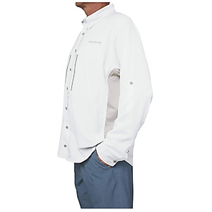 Calcutta Men’s Long Sleeve Performance Fishing Shirt, White, XX-Large