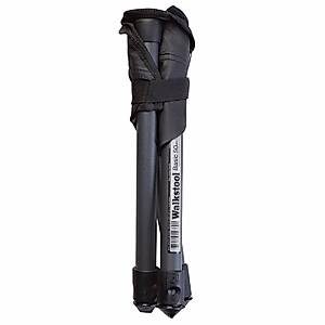 Walkstool - Basic Model - Black Color - 3 Legged Folding Stool in Aluminium - Height 20" to 24" - Maximum Load 330 to 385 lbs - Made in Sweden