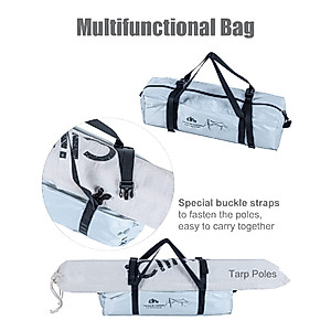 iClimb Waterproof Sun Shield Tarp UPF 50+ for Tent Hammock Camping Backyard Party (Tarp 14'4" × 9'6")