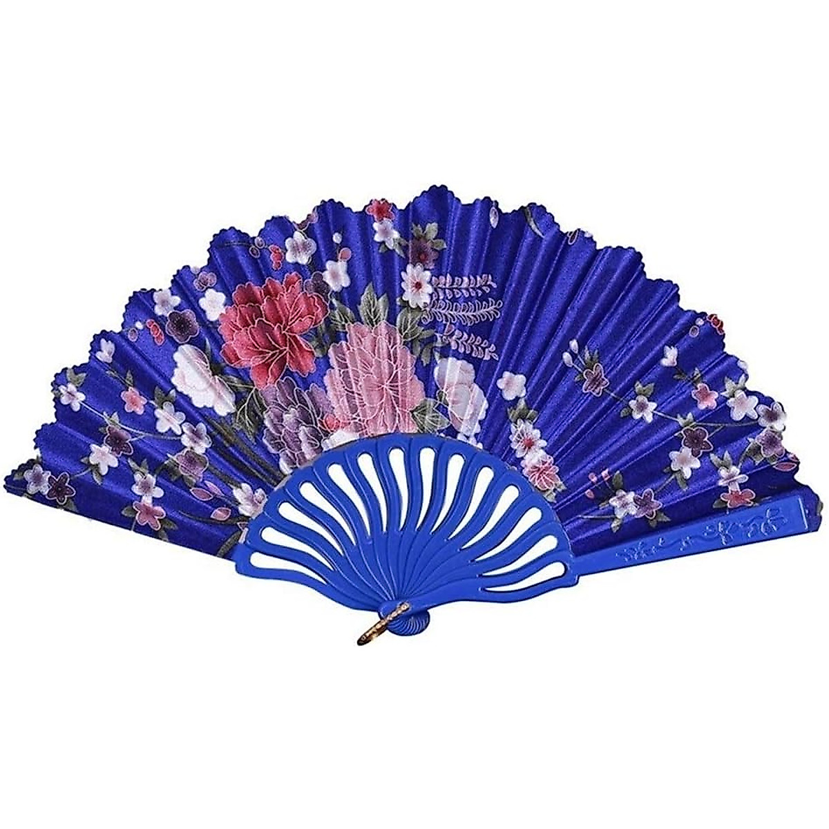 Hand Fan Folding Fan,Hand-held Fan,Wedding Folding Fan Chinese Style Dance Wedding Party Lace Silk Folding Hand Flower Fan Fans Hand Paper Folding Props Vintage Style