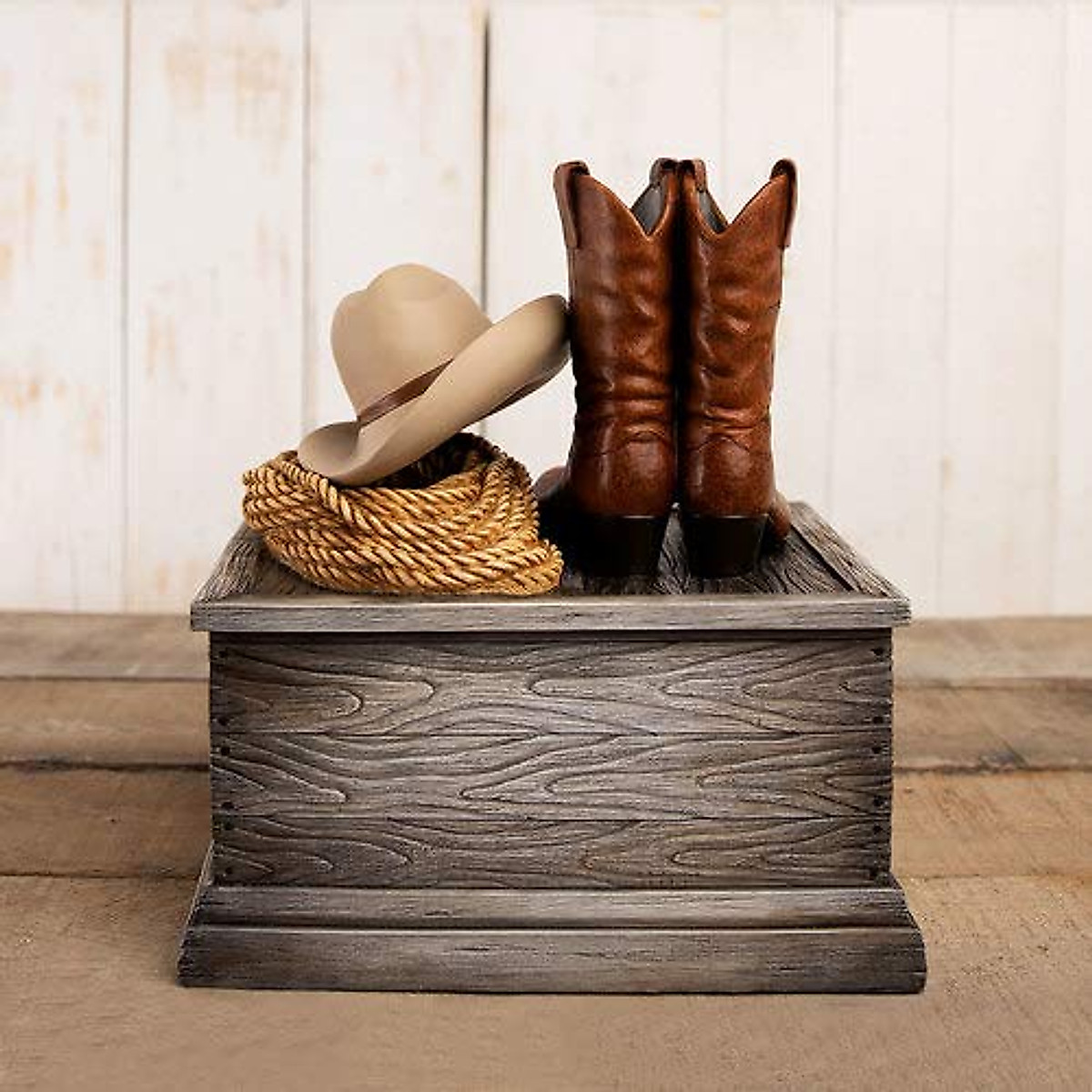 Perfect Memorials Custom Engraved Large Painted Cowboy Boots Cremation Urn