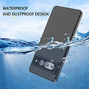 DINGXIN Google Pixel 7 Pro Case Waterproof, IP68 Certified Waterproof Shockproof Built-in Screen Protector Full Body Case for Pixel 7 Pro 2022 (Black)