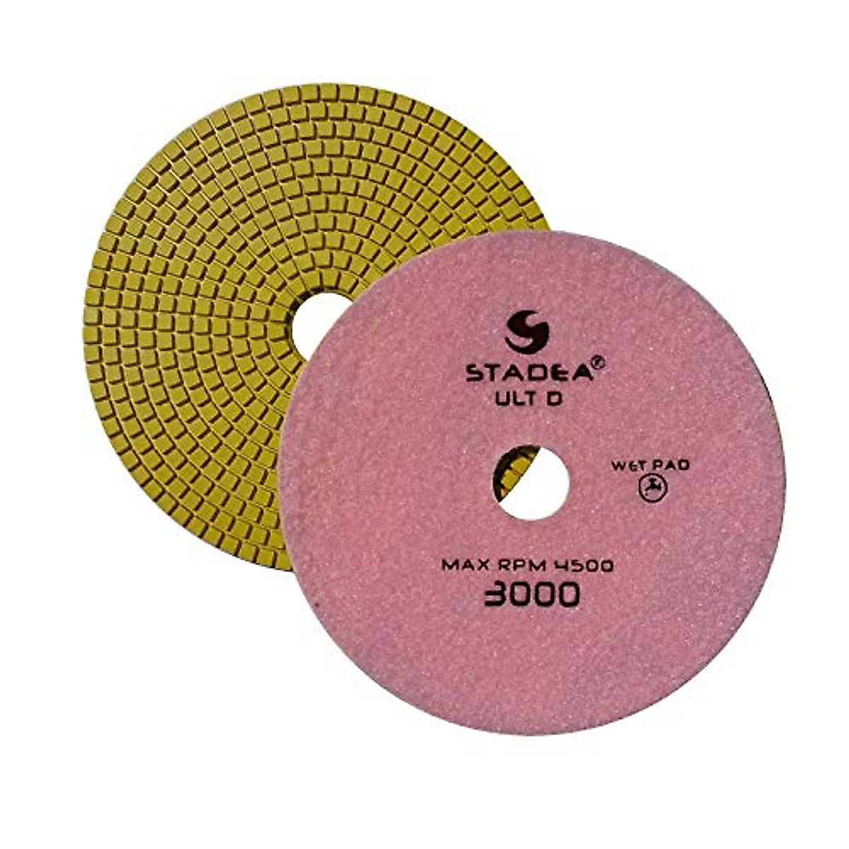 Stadea PPW116X 4" Diamond Granite Polishing Pads Set For Granite Quartz Stones Polish